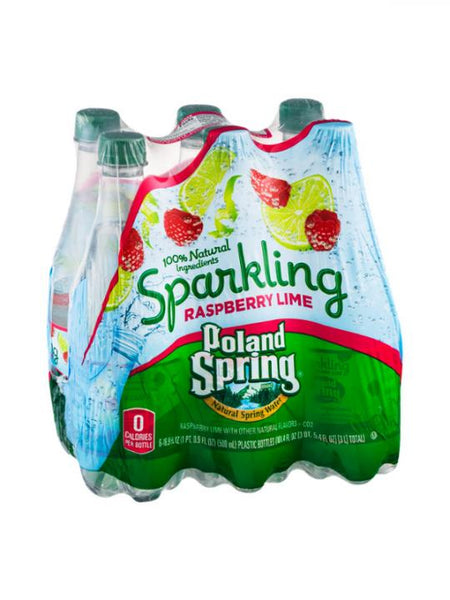 Poland Spring Sparkling Raspberry/Lime 16.9 oz Bottle (24 pack) Case ...