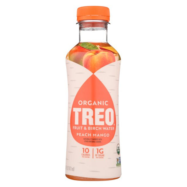 Treo Organic Fruit & Birch Water Peach Mango 16oz (12 pack) Case ...